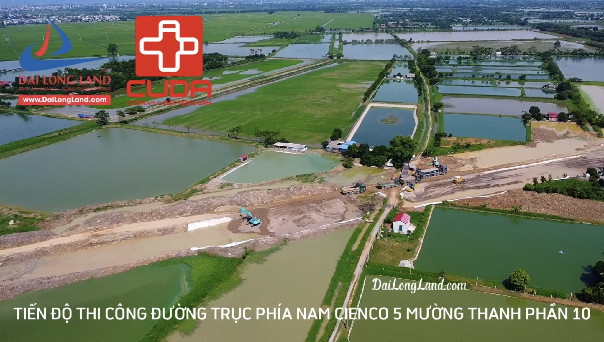 Tiến độ thi công đường trục phía nam Cienco 5 Mường Thanh phần 10